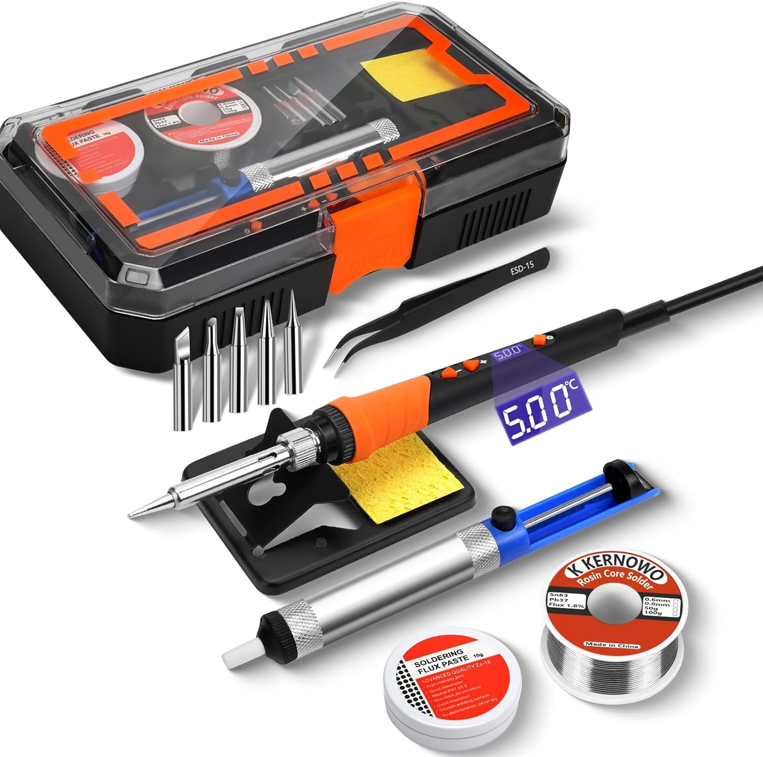 Soldering Iron, 68W Soldering Kit, LCD 12-in-1 Soldering Tool ...
