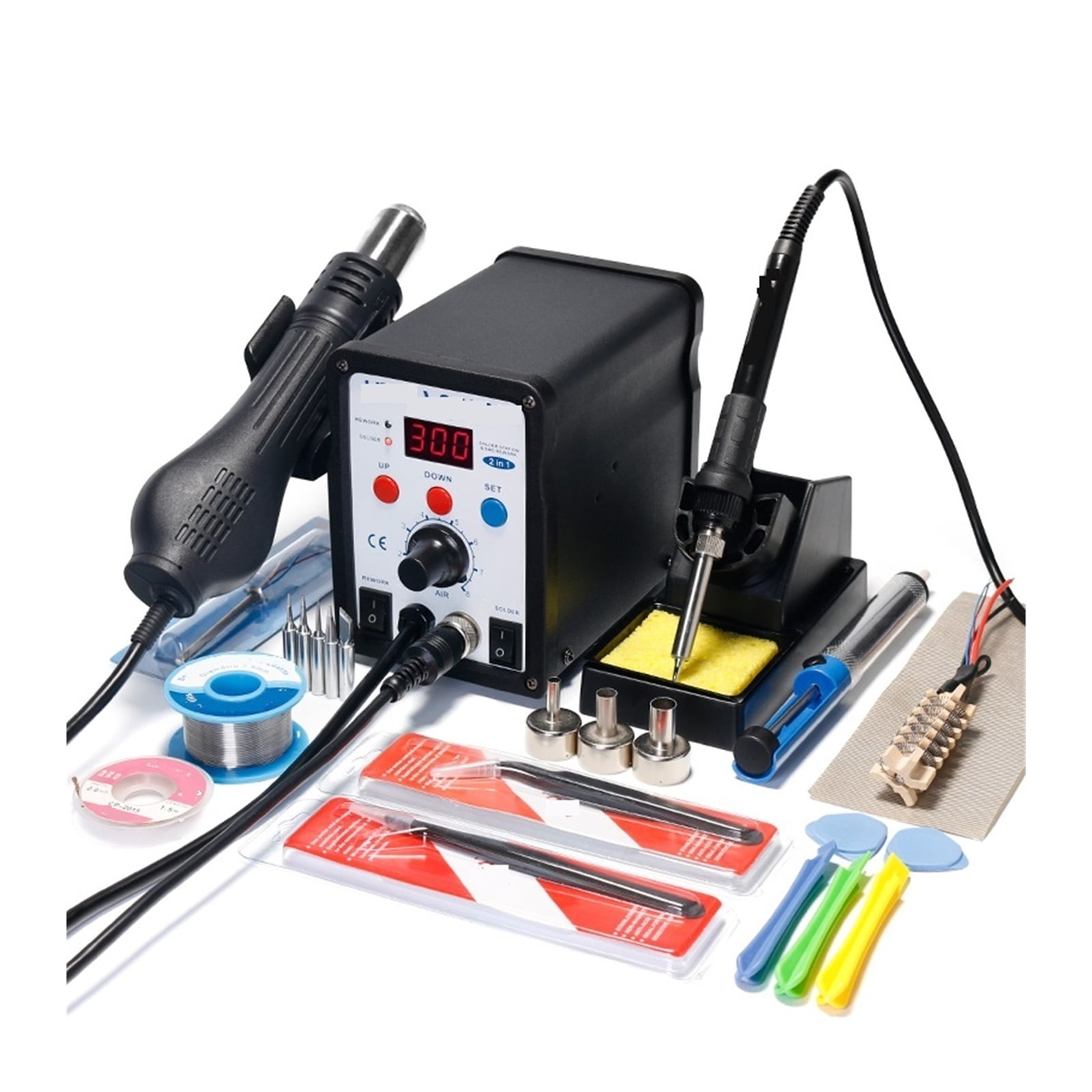 Soldering Iron,Hot Air Soldering Station DIY Digital Rework Station ...