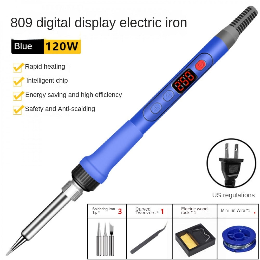Soldering Iron Kit, 60-120 Watt 110 V Rapid Heating, 10 Seconds LCD ...