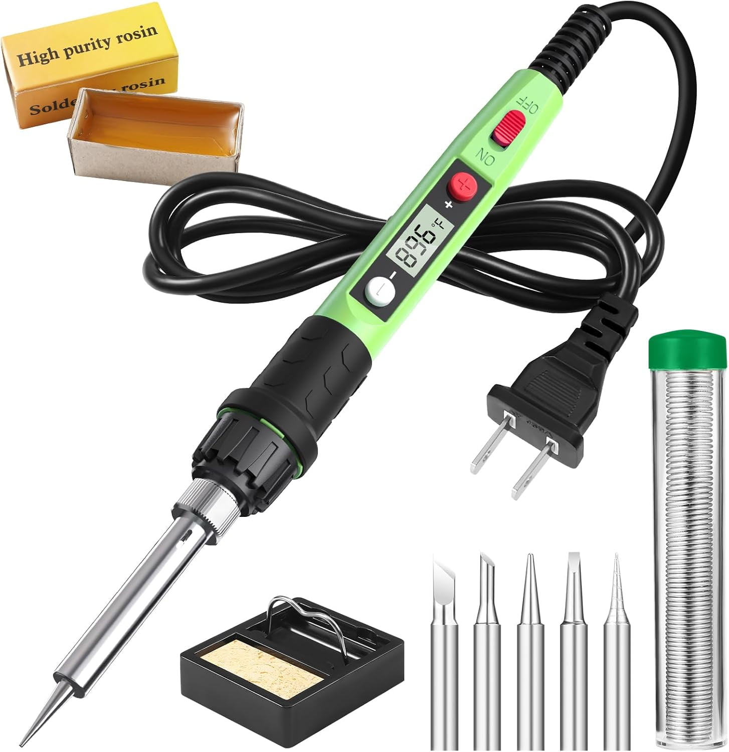 Soldering Iron Kit, 80W 110V LCD Digital Solder Iron Pen with Ceramic ...