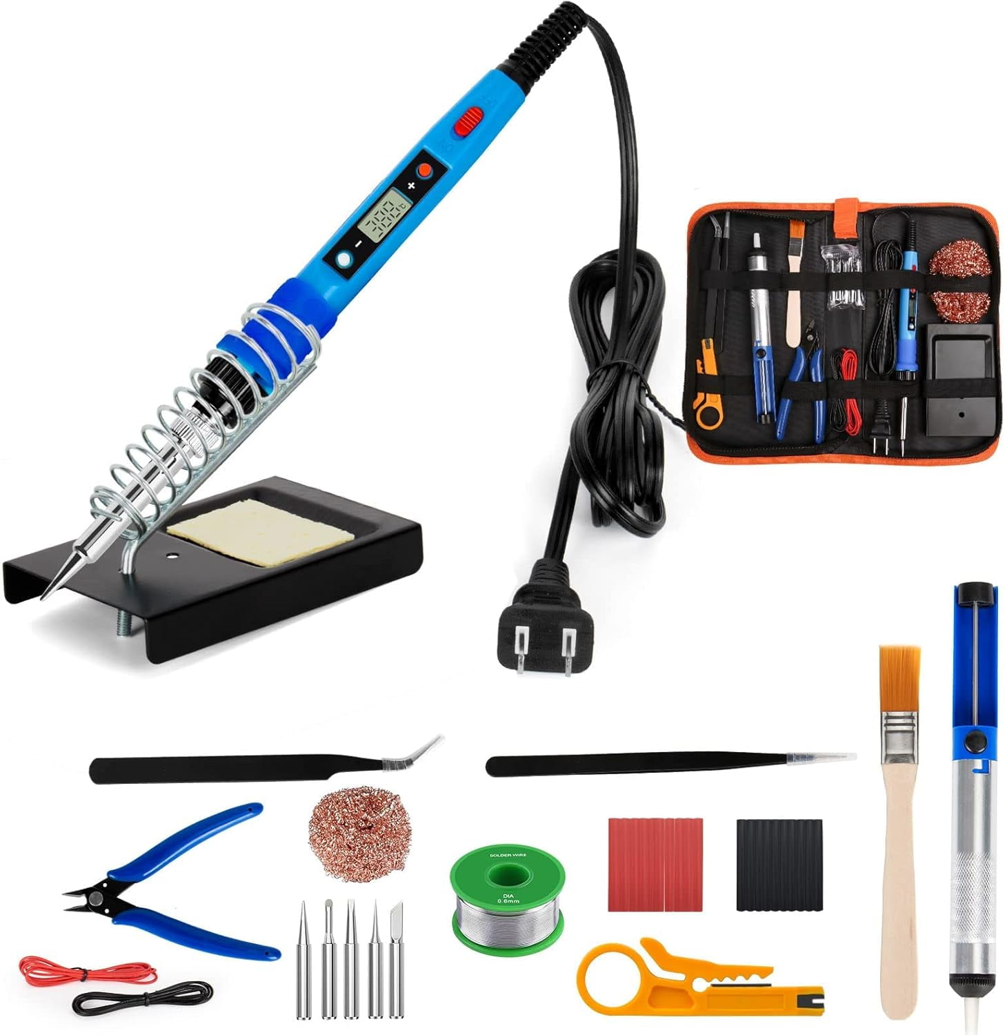 Soldering Iron Kit, 80W 110V LCD Digital Solder Iron Pen with Ceramic ...