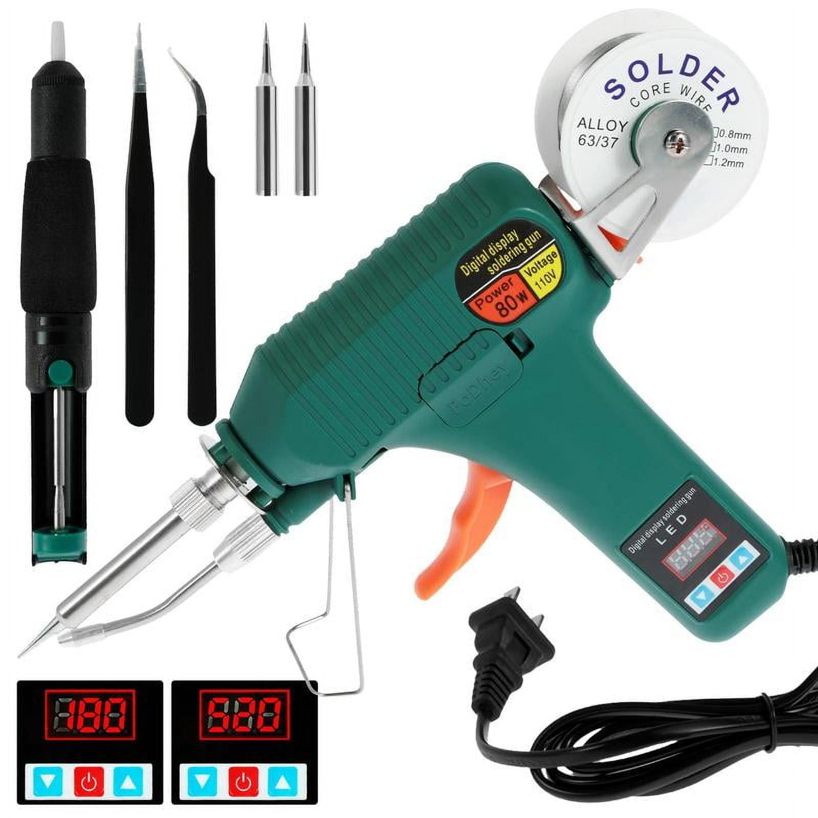 Soldering Iron Kit 80W 180-520 ℃ Adjustable Temperature Corded Solder ...