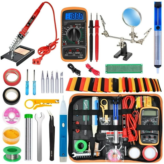 Soldering Iron Kit,80W LCD Digital Soldering Gun with Adjustable ...