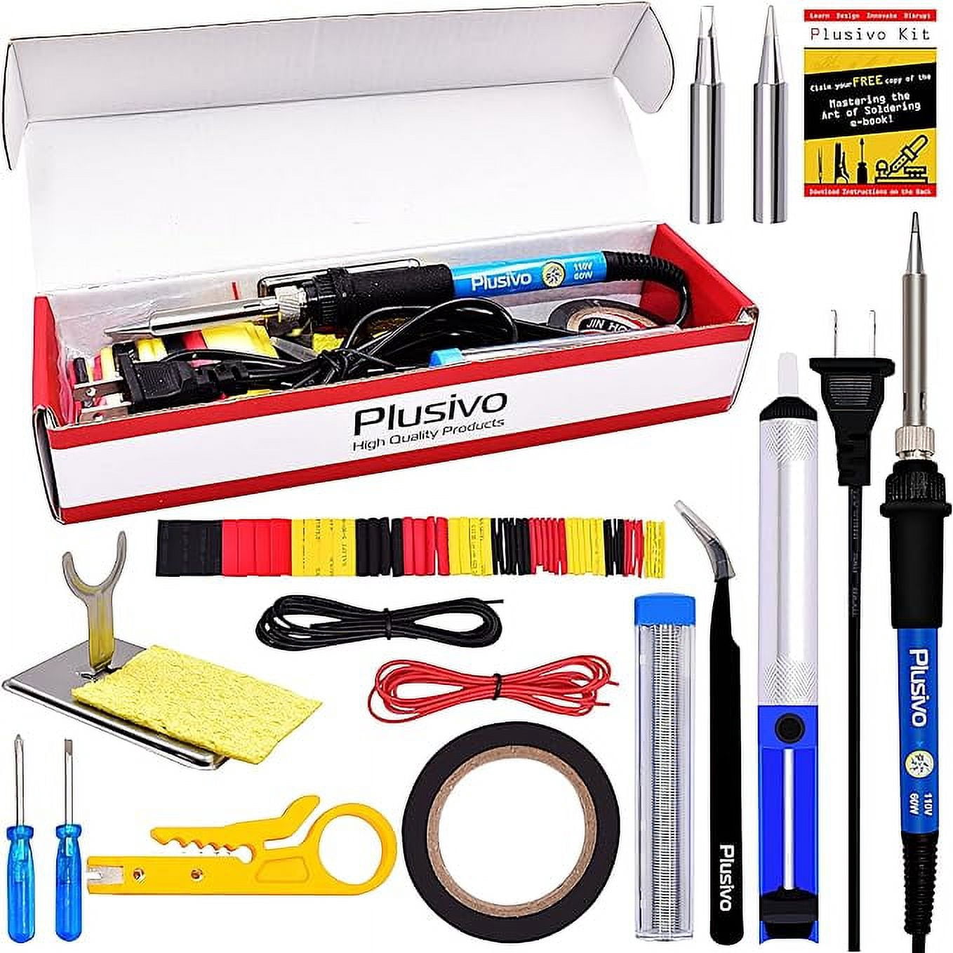 Soldering Iron Kit Electronics, Soldering Iron 60W Adjustable ...