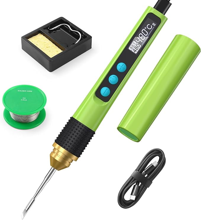 Soldering Iron Kit, Smart OLED Soldering Pen Kit, Mini Portable Solder ...
