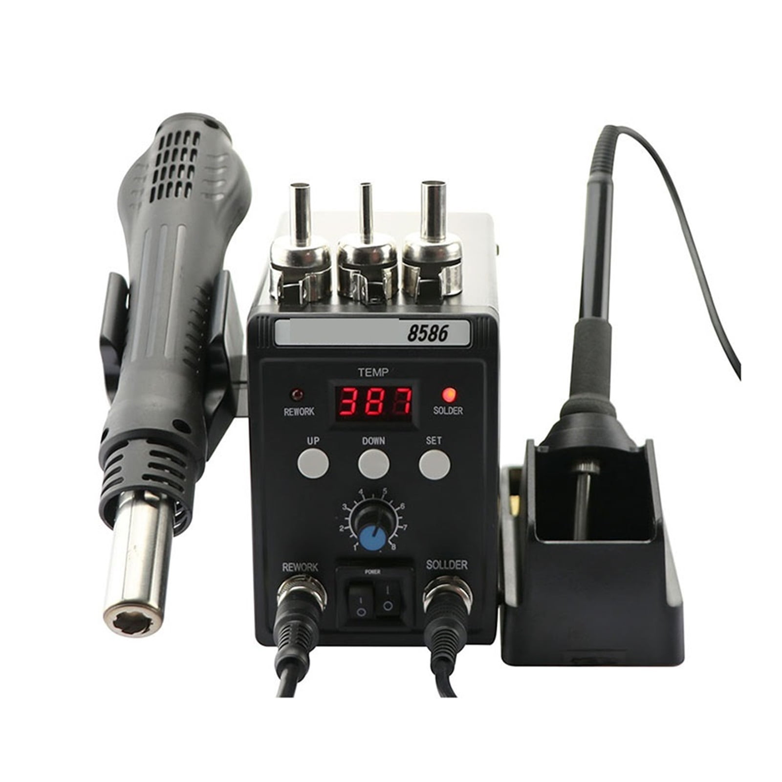 Soldering Iron, Soldering Station 8586 760W 2 In 1 Digital Display SMD ...