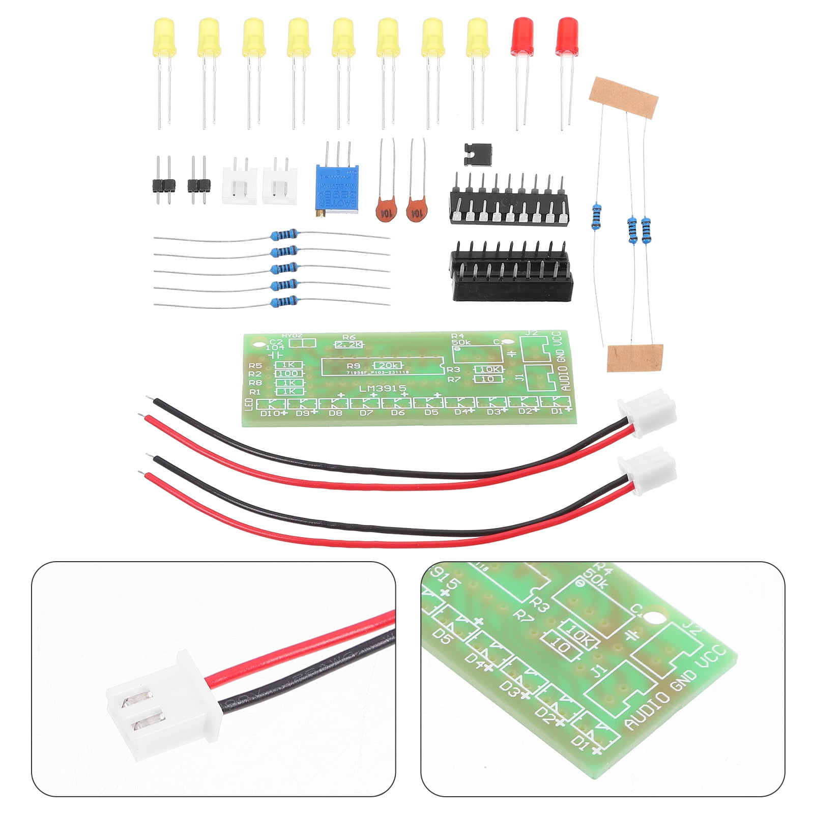 FRCOLOR Soldering Practice Kit for Electronics Starter Green Plastic ...