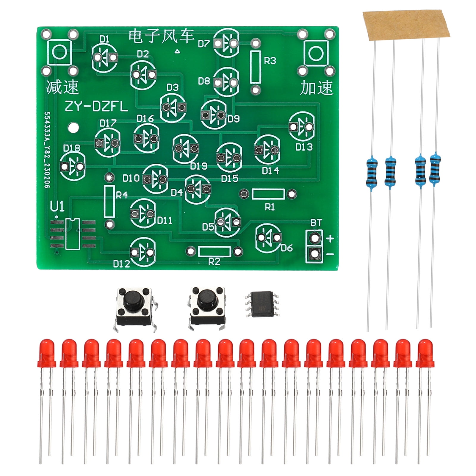 Soldering Practice Board, 1 Set Electronics Kit Prototype PCB Board DIY Welding Circuit LED ...