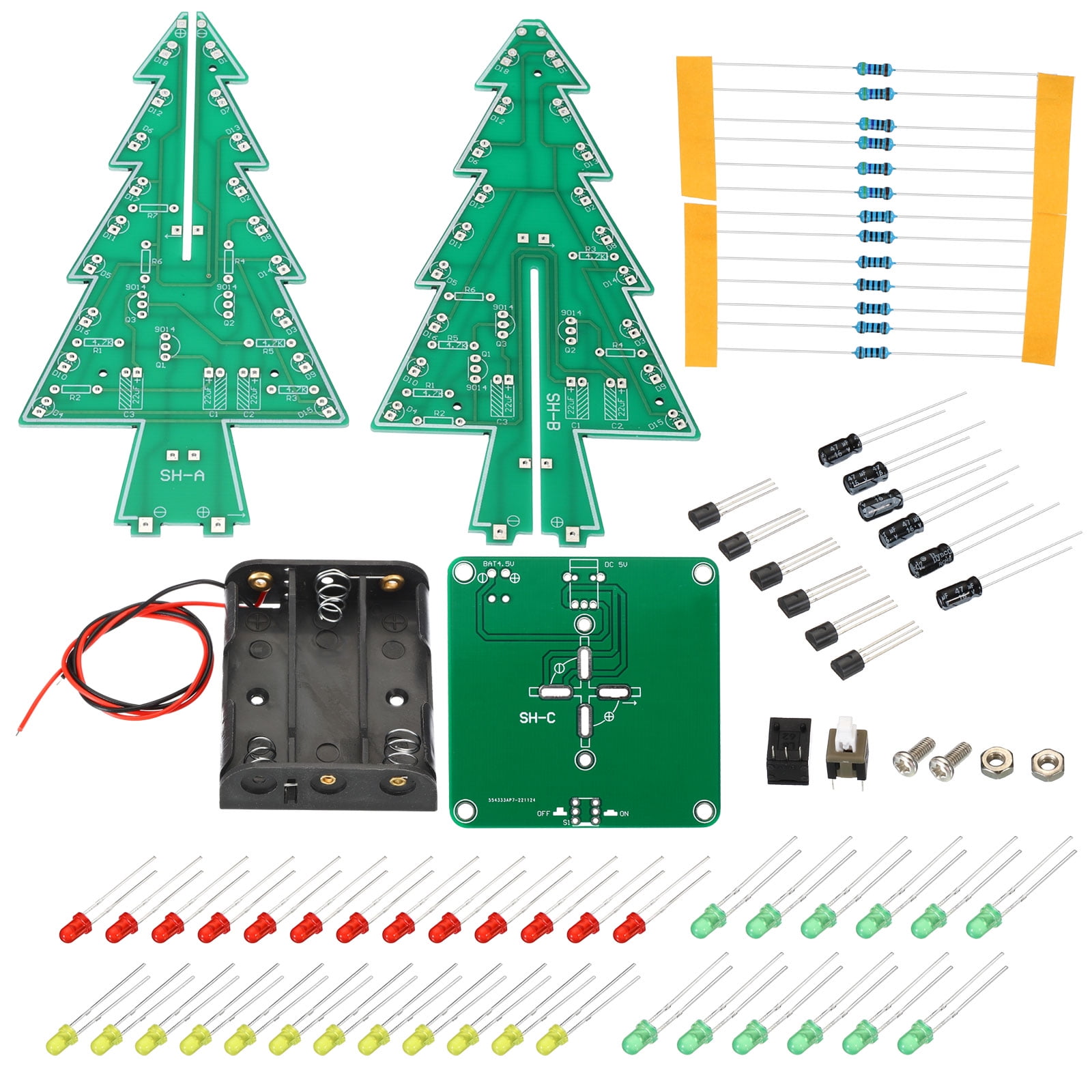 Soldering Practice Board, 1 Set Electronics Kit PCB Board DIY Welding ...