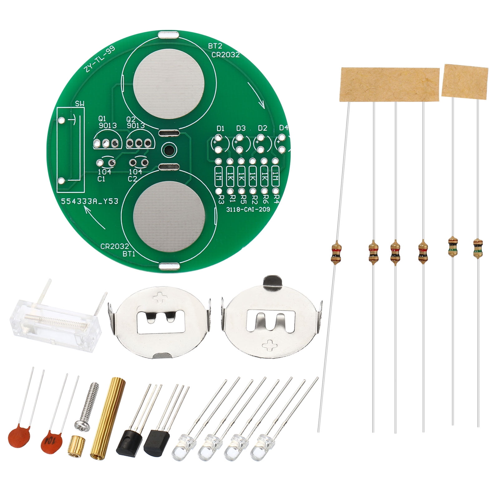 Soldering Practice Board, 2 Set Electronics Kit Prototype PCB Board DIY ...