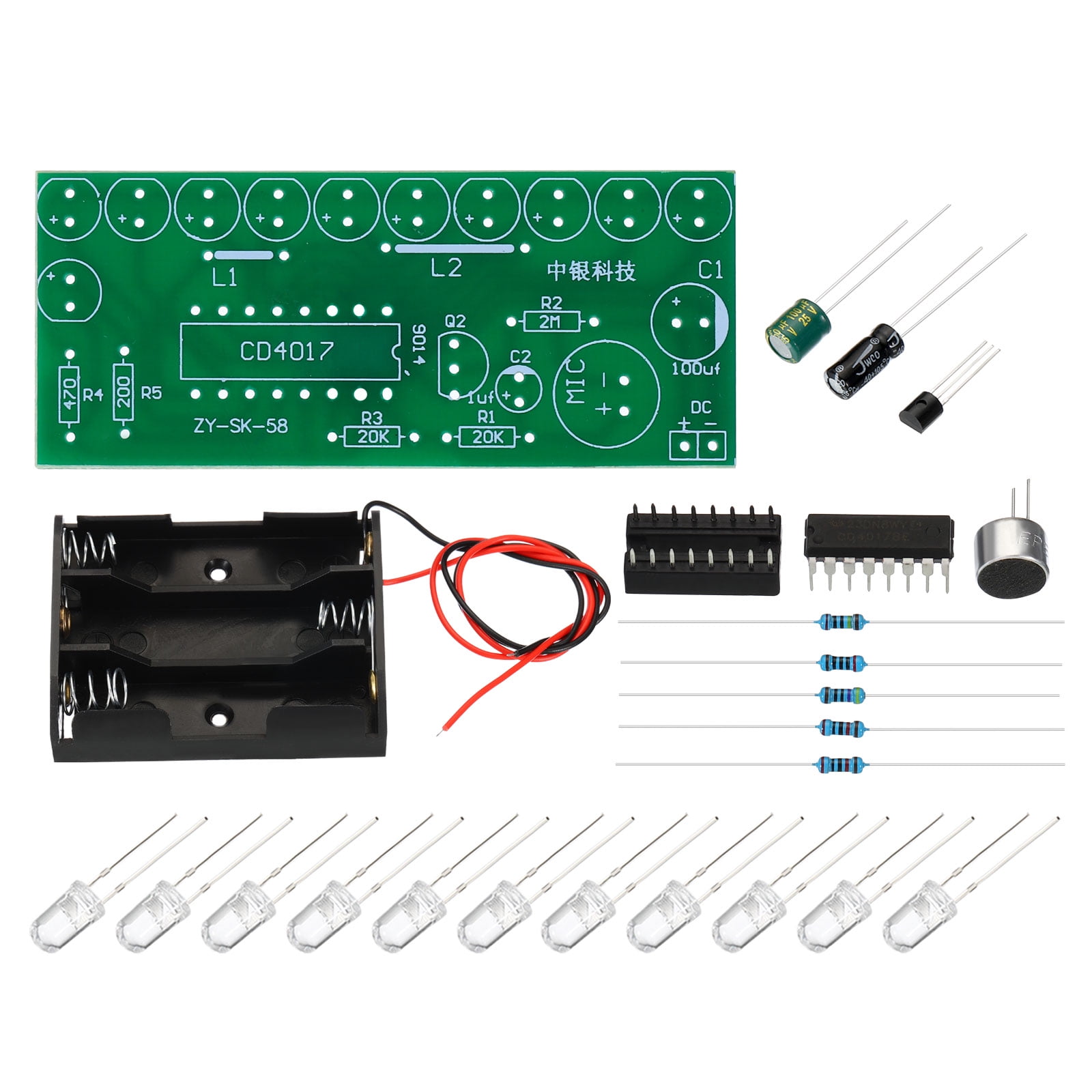 Soldering Practice Board, 4 Set Electronics Kit Prototype PCB Board DIY ...