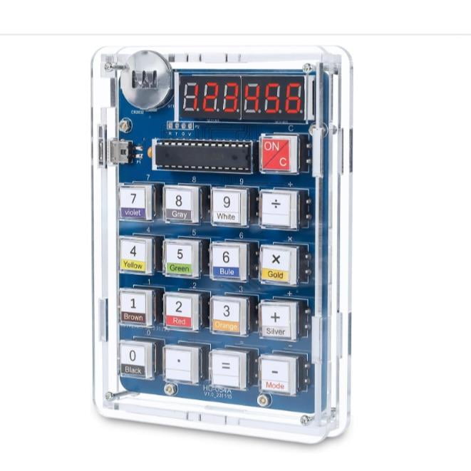 Soldering Practice Kit, 6 Digits DIY Calculator Kit USB/Battery Powered Desk Calculator ...