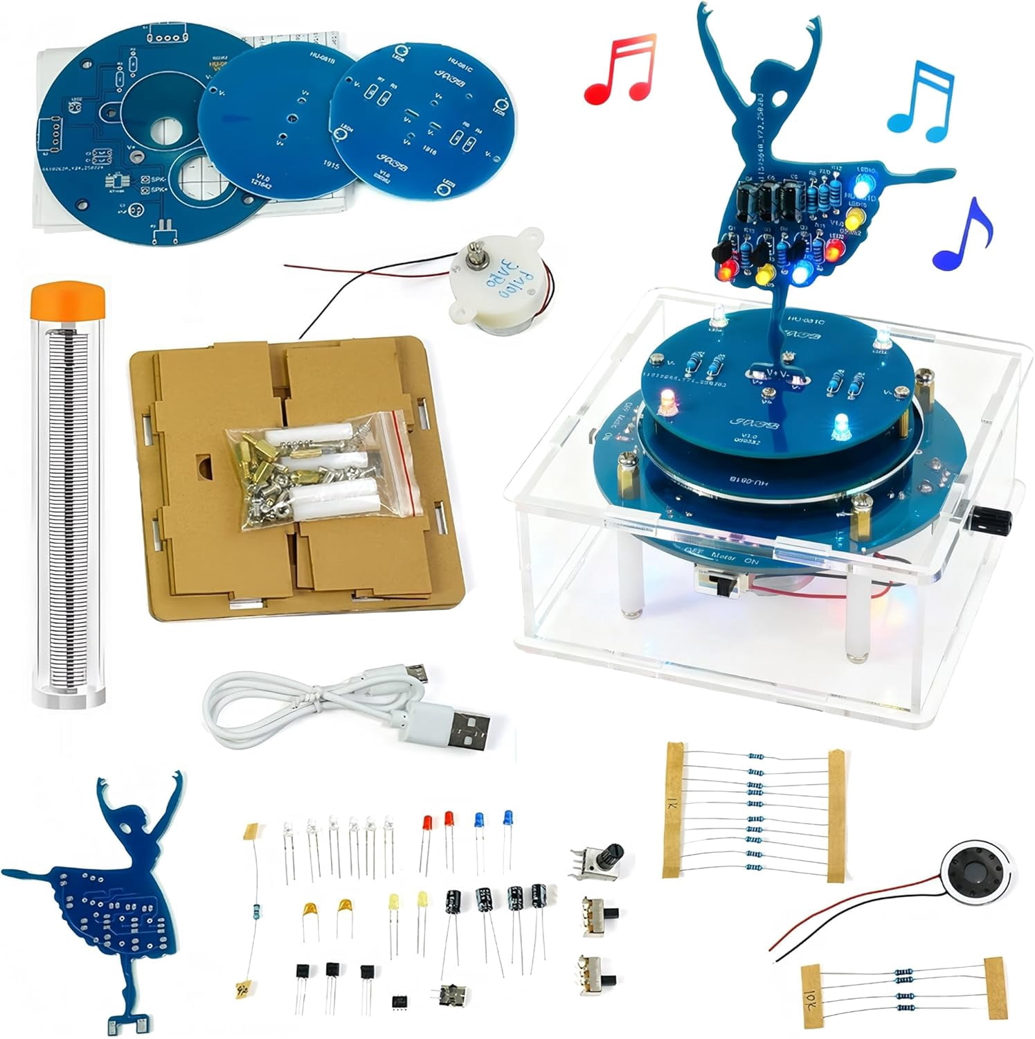 Soldering Practice Kit DIY Rotating Ballerina Girls Music Box, Build ...