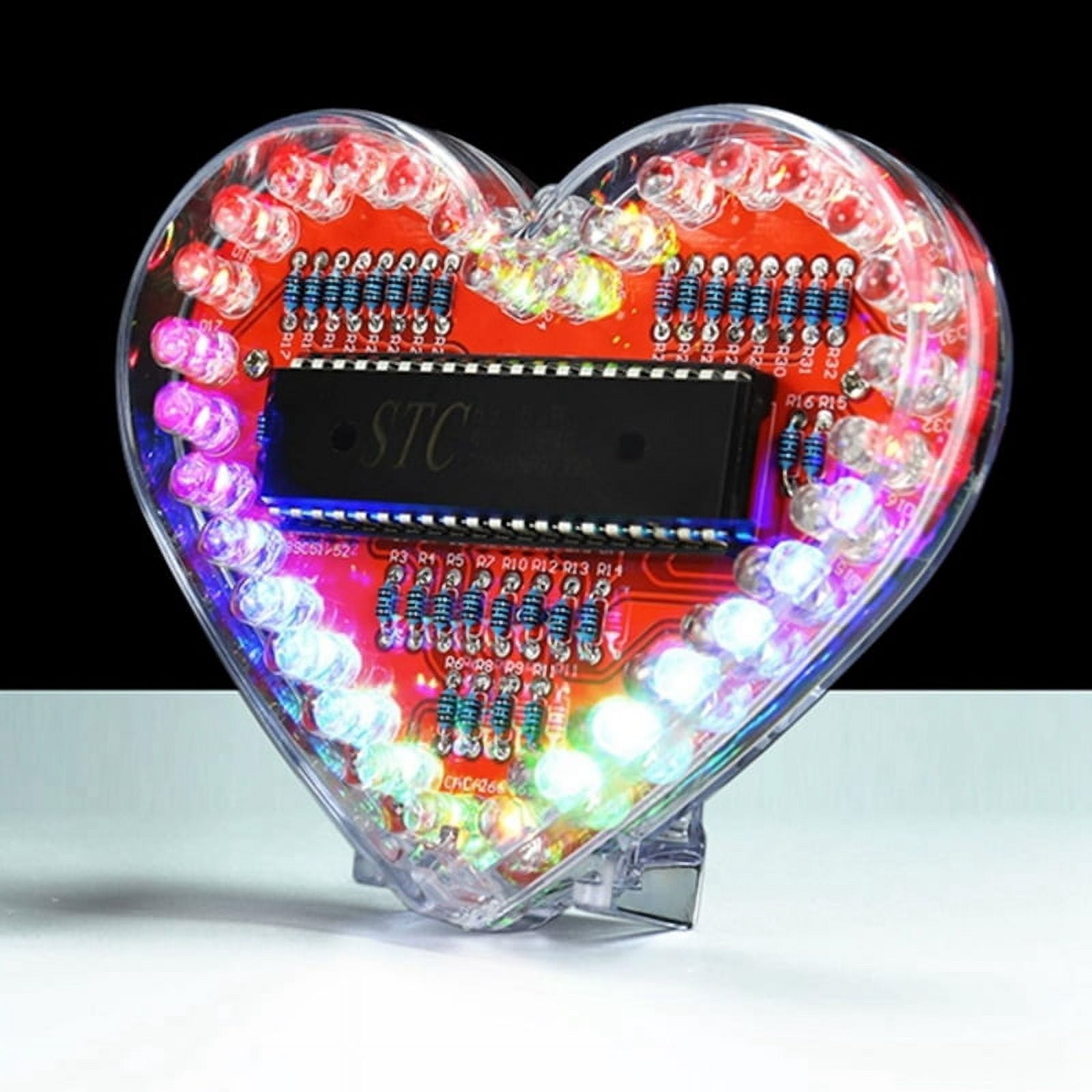 Soldering Practice Kit, Heart Shaped LED Light Soldering Project RGB ...
