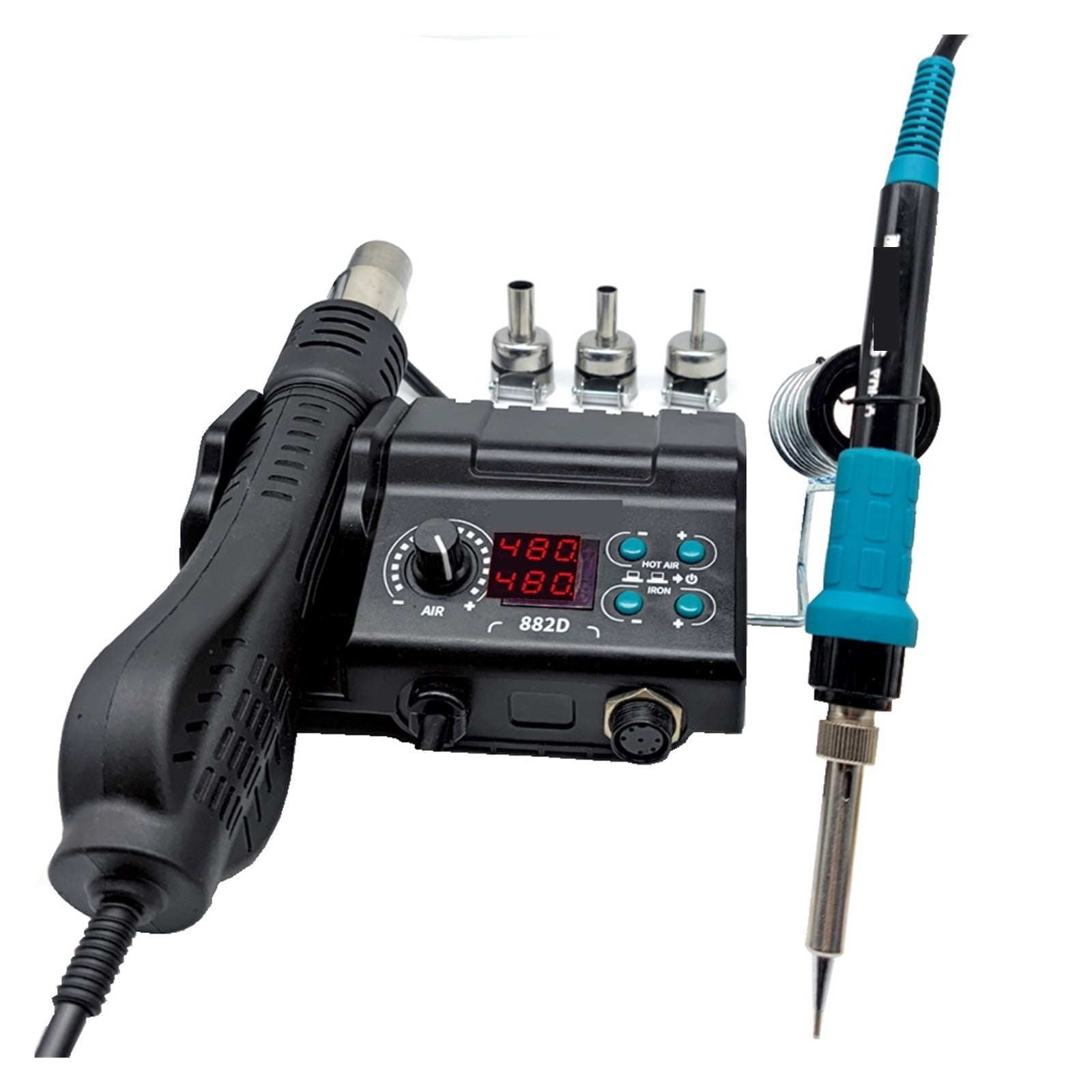Soldering Station 2 In 1,Multifunctional Solder Iron Hot Air Gun ...
