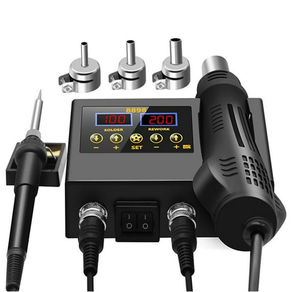 Soldering Station 2 in 1 Hot Air Guns Solder Station with Digital ...