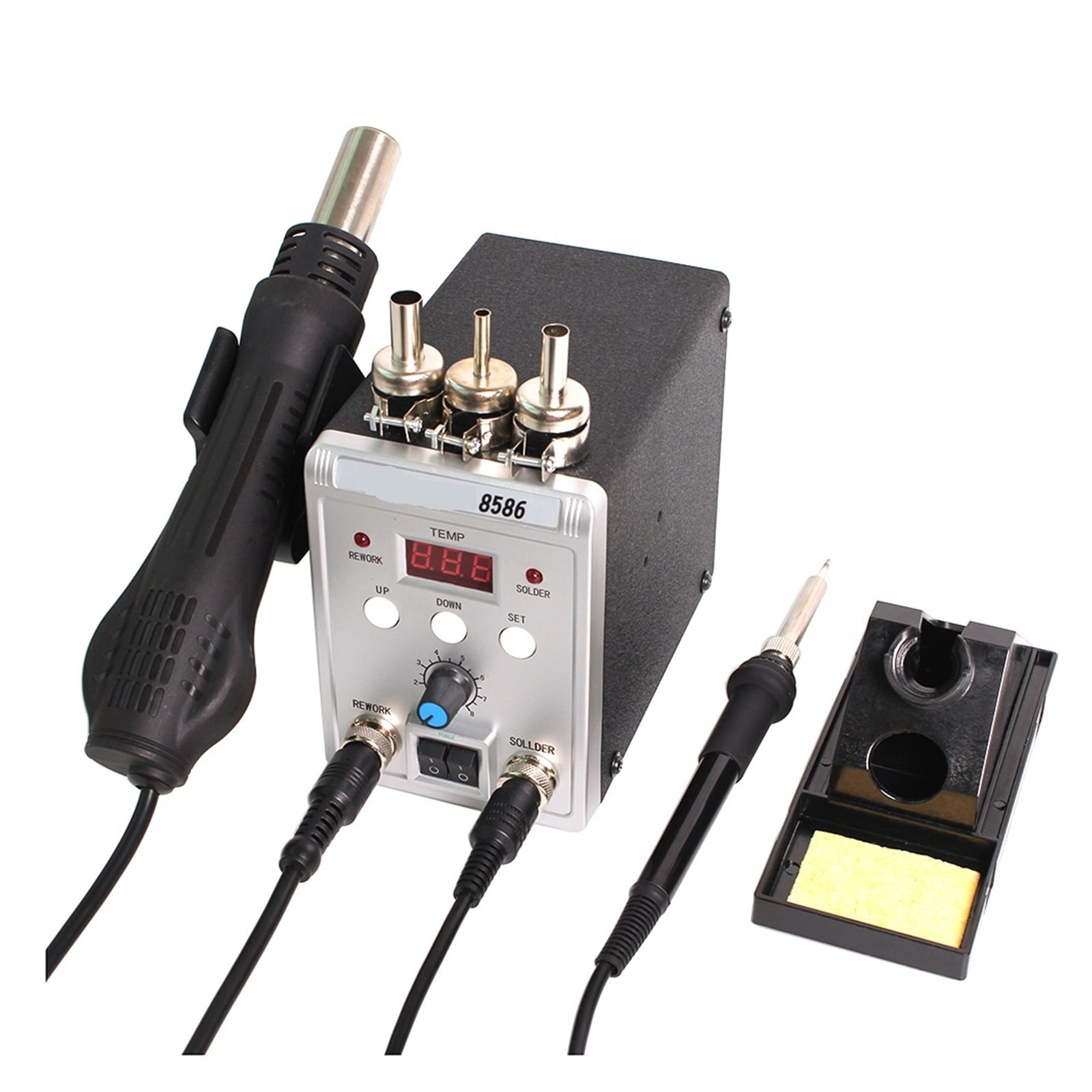 Soldering Station 8586 760W 2 In 1 Digital Display SMD Rework Hot Air ...