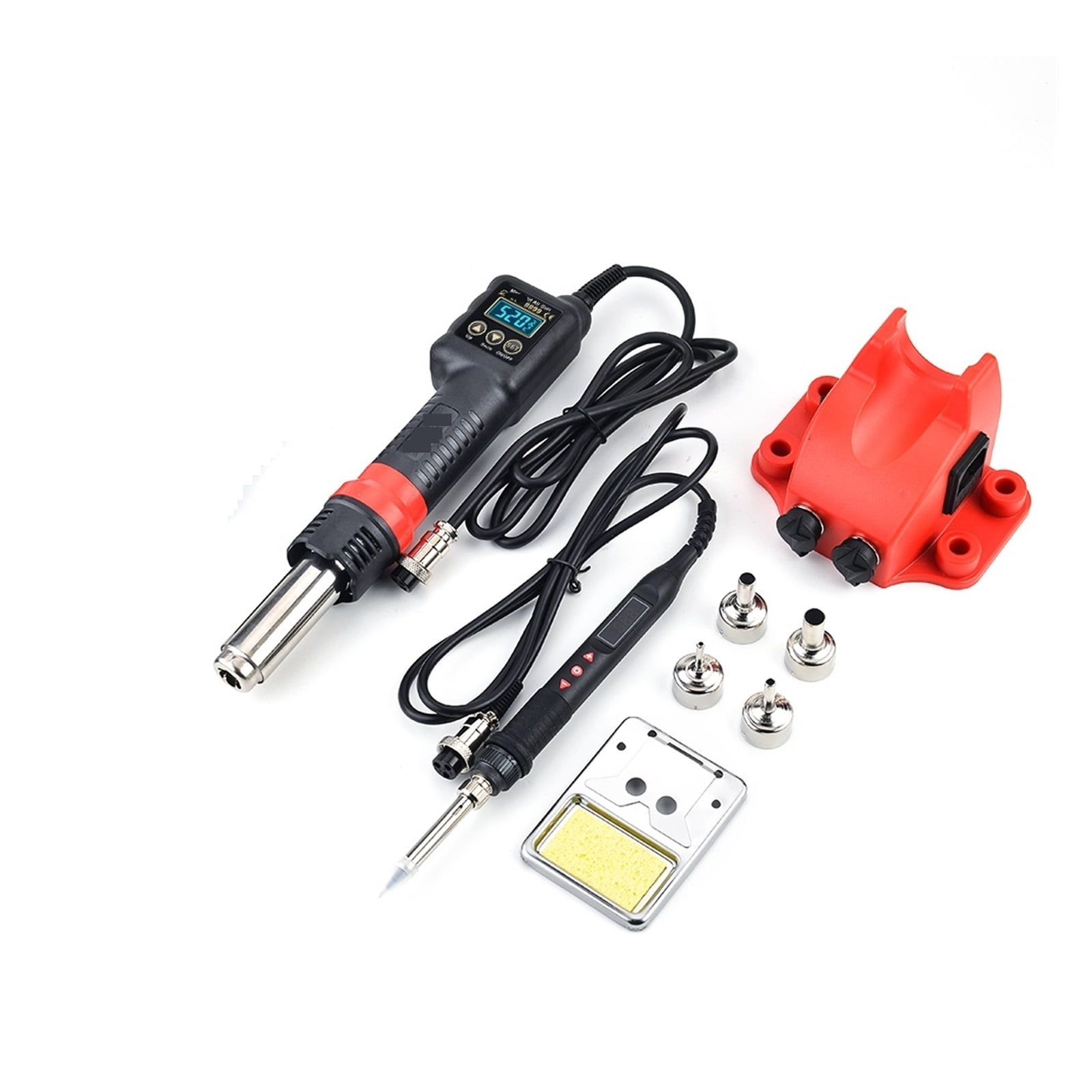 Soldering Station LCD Digital Display 2 In 1,Hot Air Gun Rework Welding ...