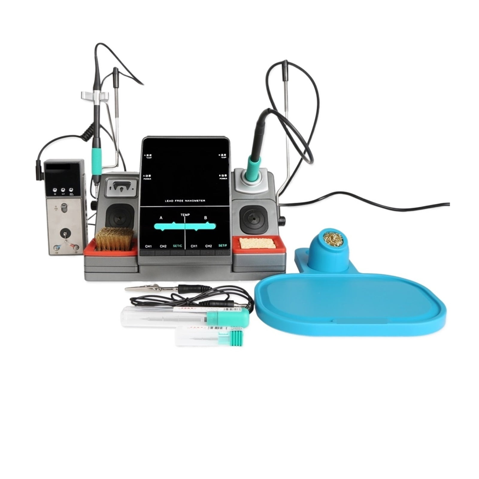 Soldering Station,Tips Dual Station Soldering Rework Station for Cell ...