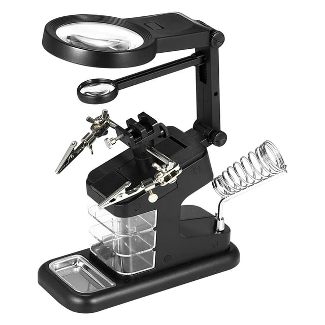 Soldering Station with LED Magnifier and Desk Clamp for Electronic ...