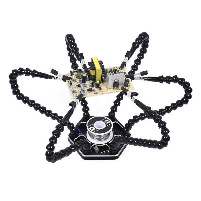 Soldering Station with Six Flexible Arms Metal Base Soldering Tool ...