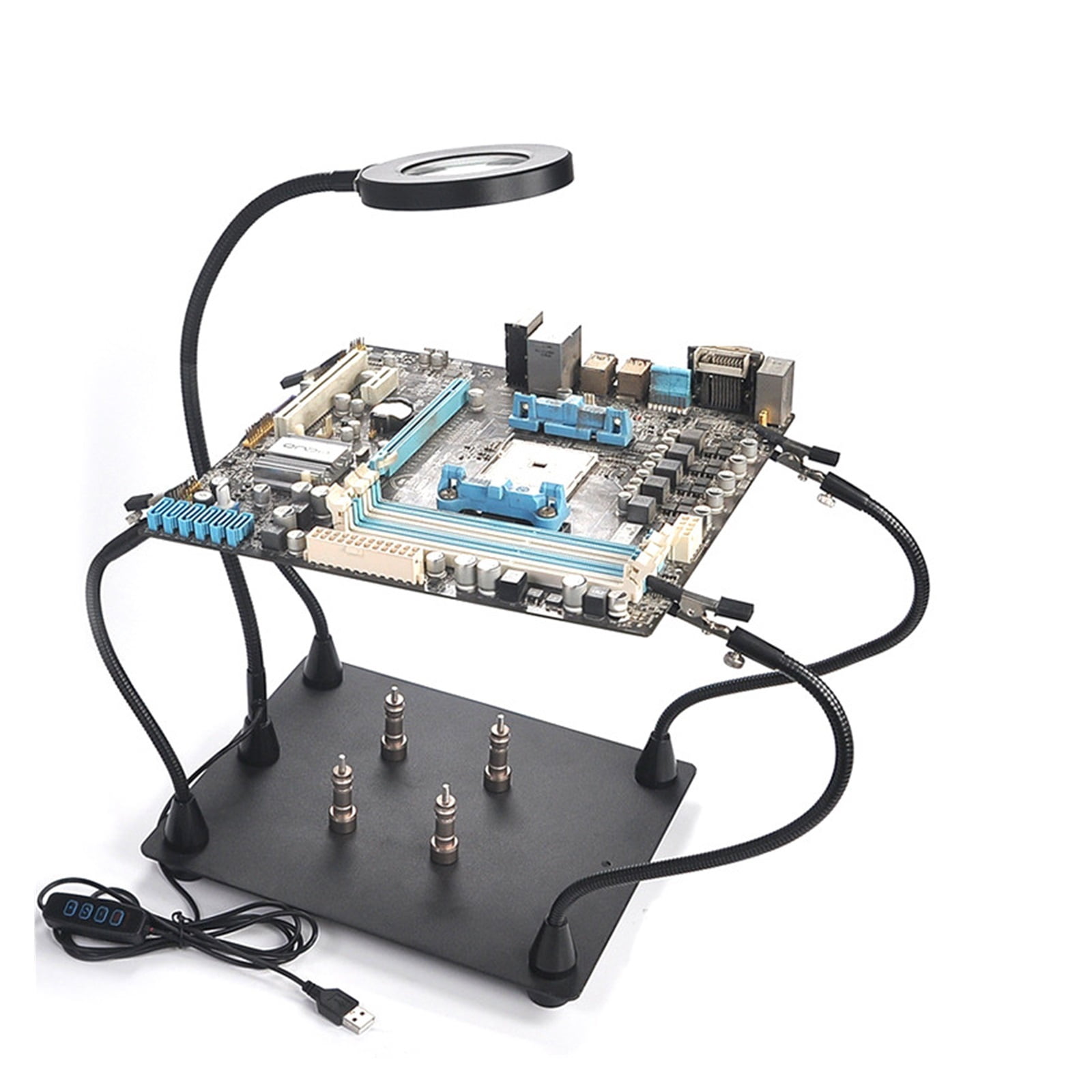 Soldering Third Hand PCB Holder 4Pcs Helping Hands Welsing Station 5X ...