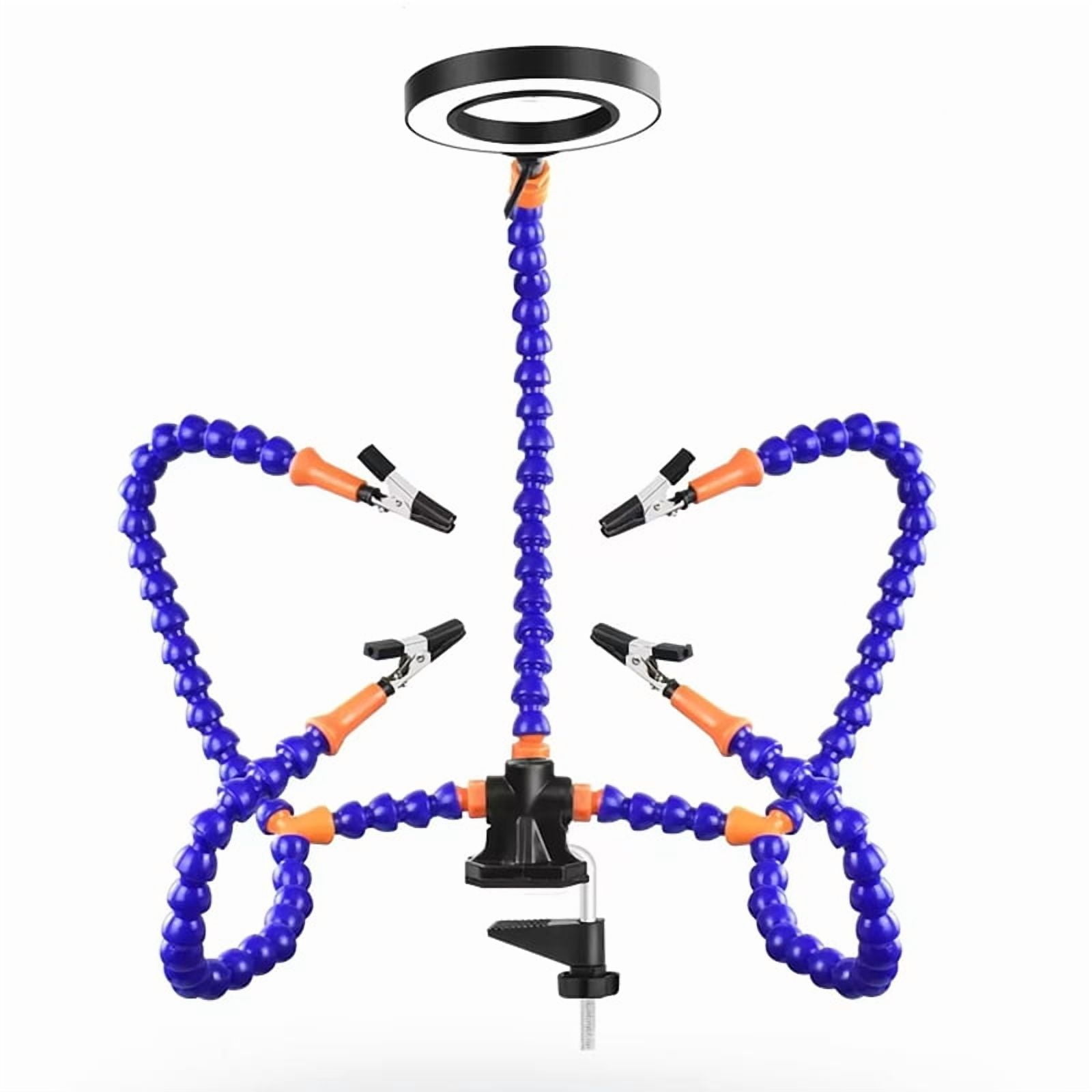 Soldering Third Hand Tool Helping Hands USB Rechargeable Flashlight 3X ...