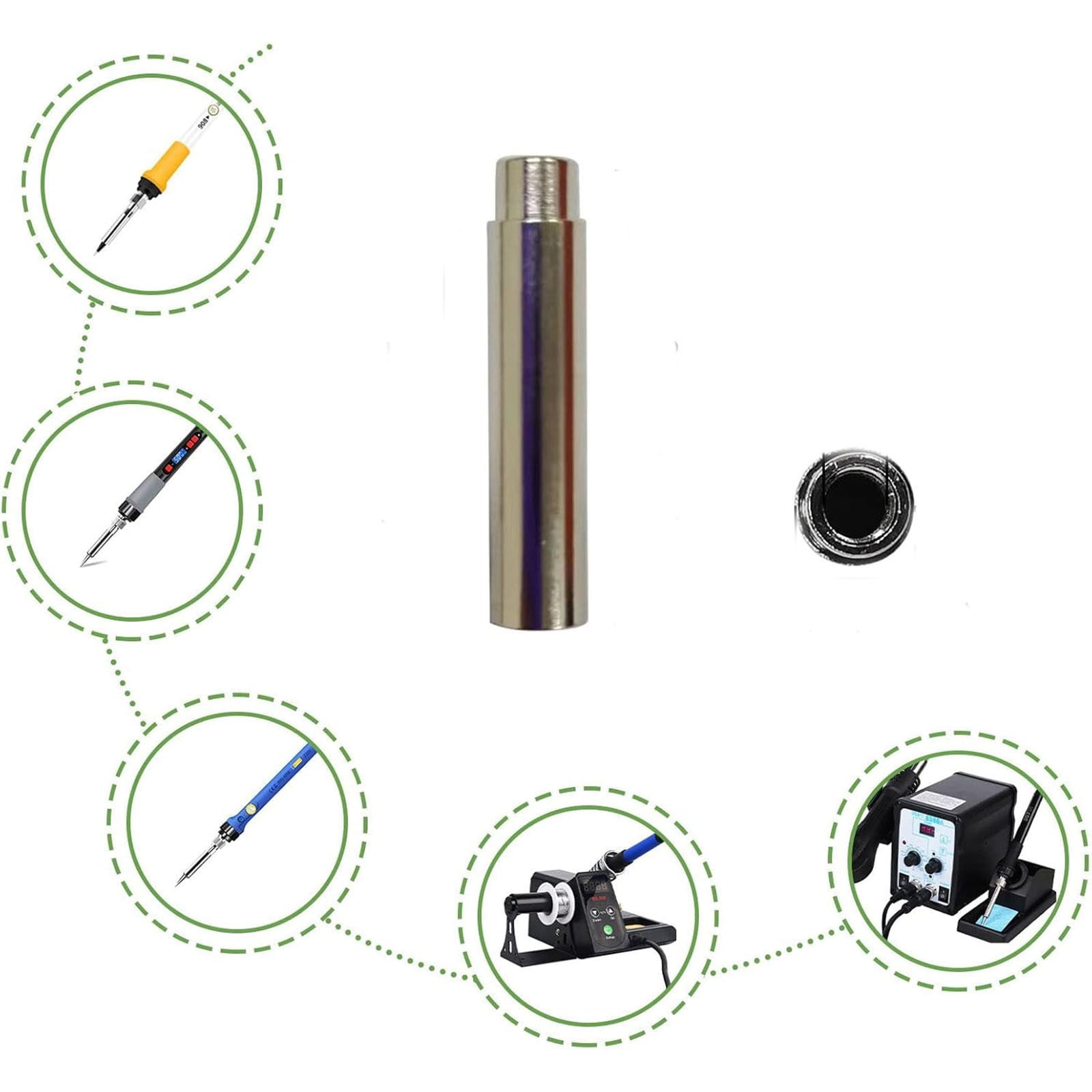 Soldering To Wood Tip Adapter Use For Threaded Tips Silver Transfer Tip ...