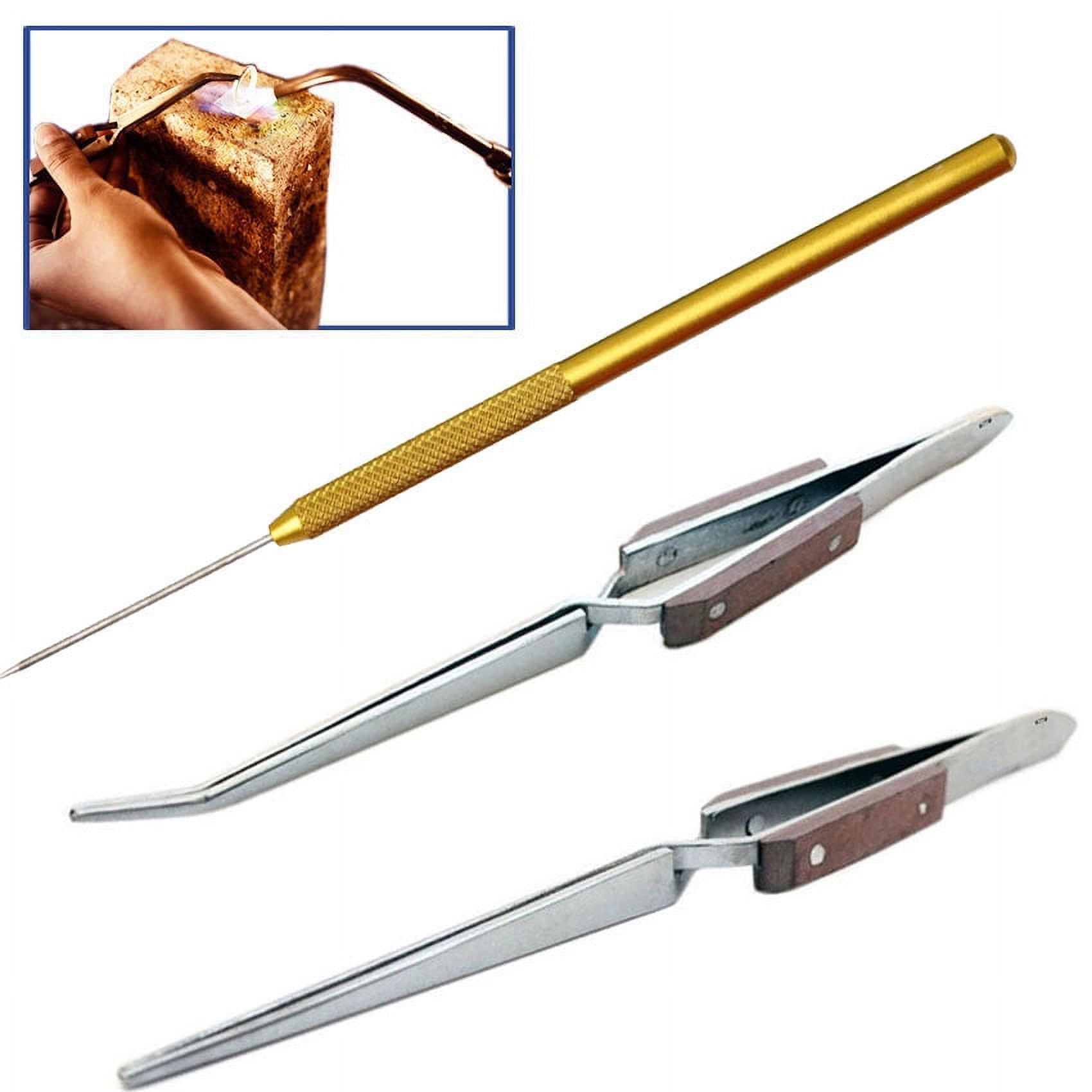 Soldering Tools Set of Tweezers & Titanium Solder Pick for Jewelry ...