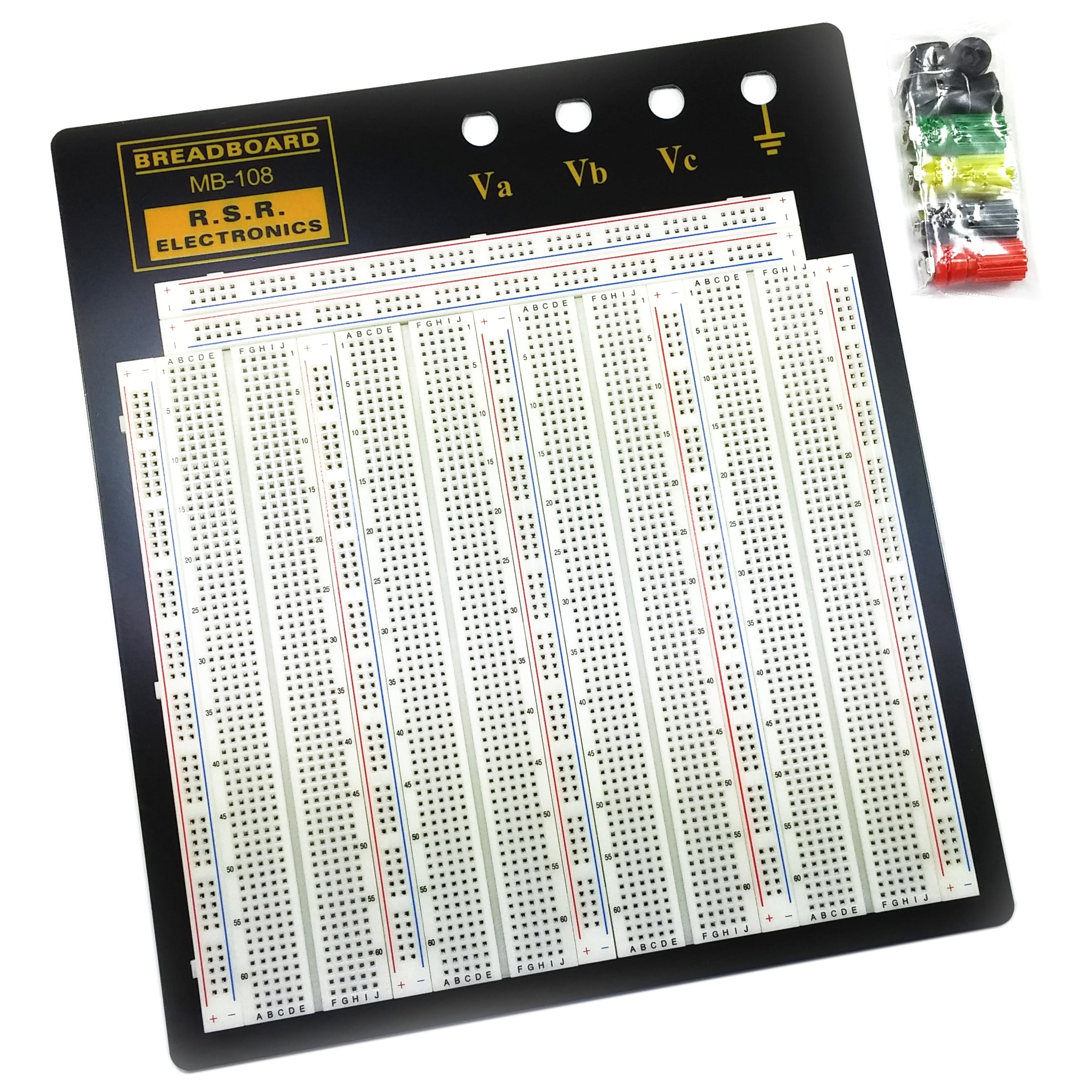 Solderless Breadboard MB108 10.2" x 9.4", 3220 tie points, 4 binding ...