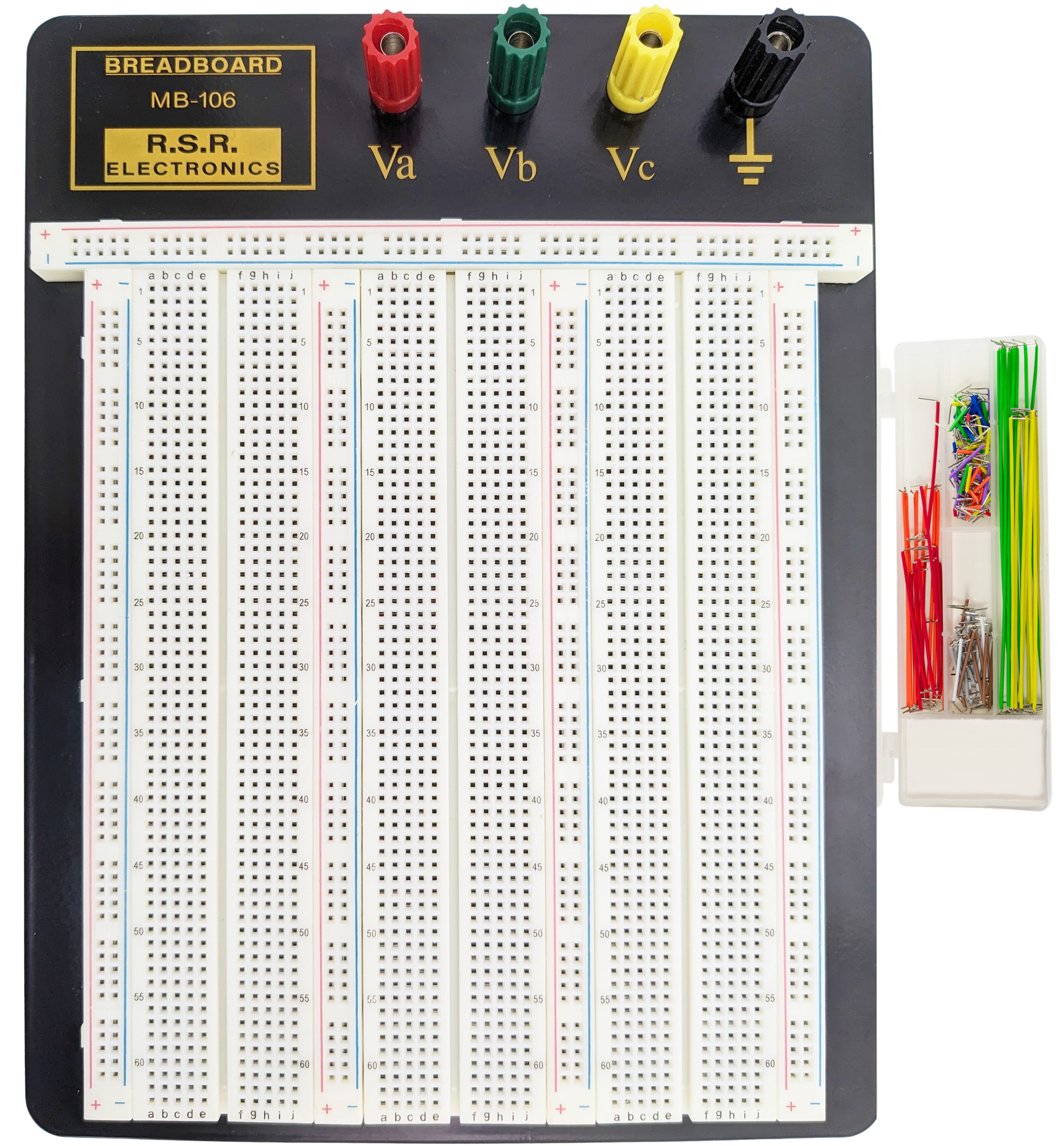 Solderless Breadboard with 140 piece Wire Kit - 2,390 Contact Points ...