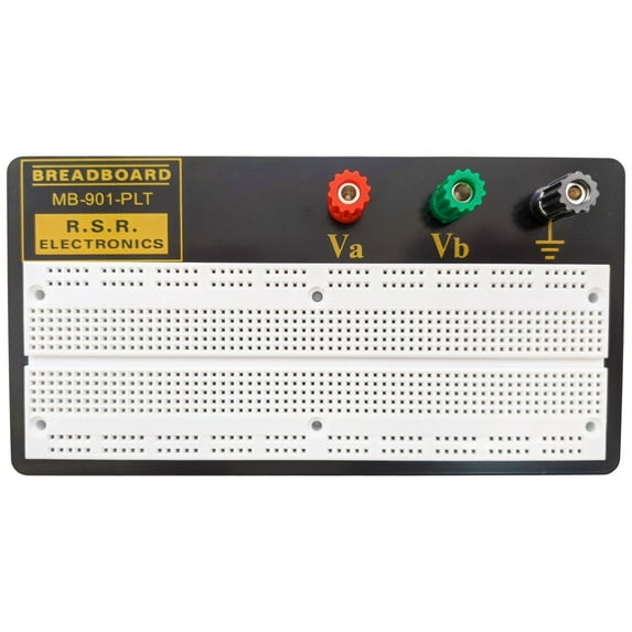 Solderless Breadboard with Metal Backplate, 840 Tie Points, 3 Binding ...