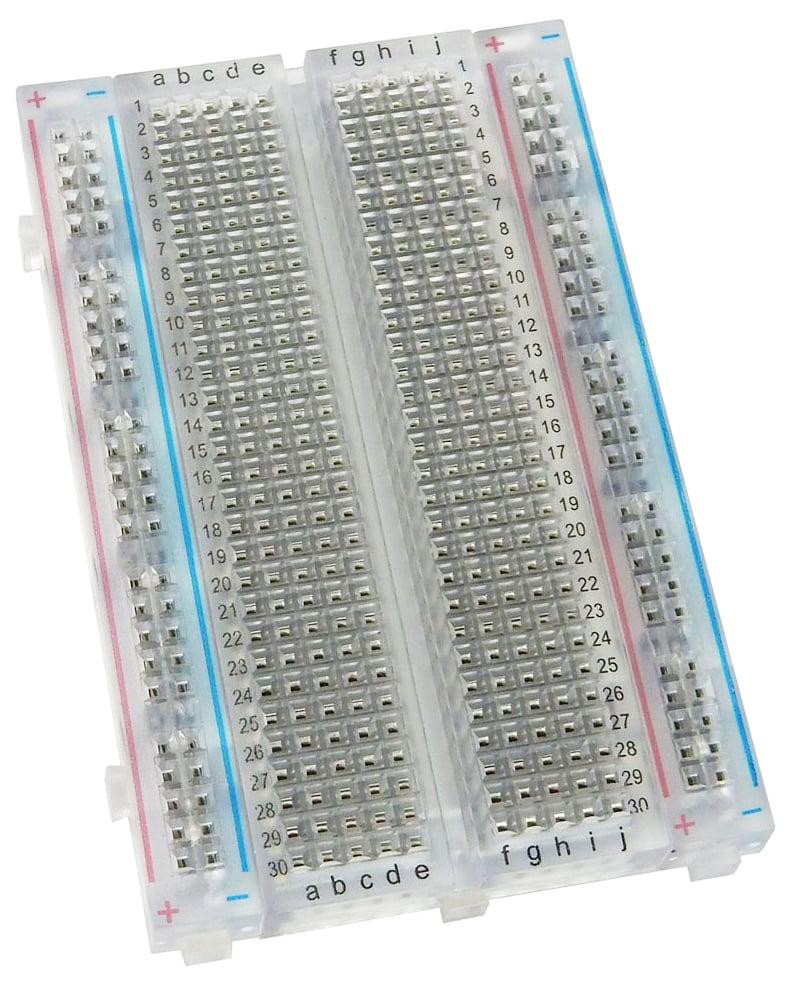 Solderless Clear Breadboard - 400 Contact Points - Walmart.com