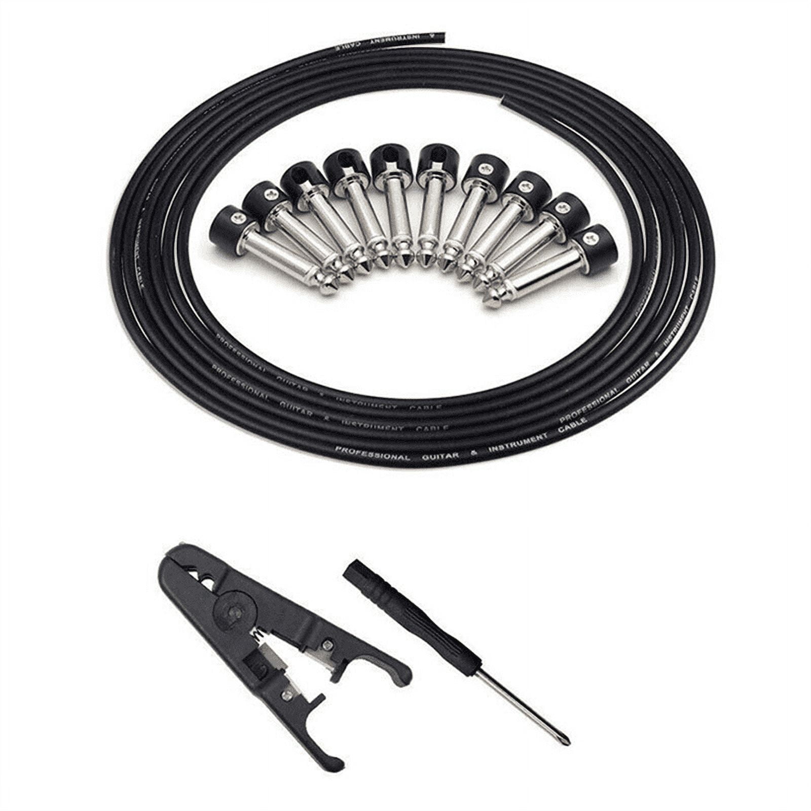 Solderless Connectors Design Guitar Cable Diy Pedal Patch Kit - Walmart.com