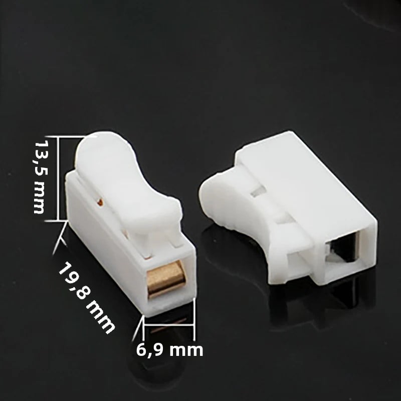 Solderless Wire Connectors 1P 2P 20/50Pcs Screwless Terminal Block ...