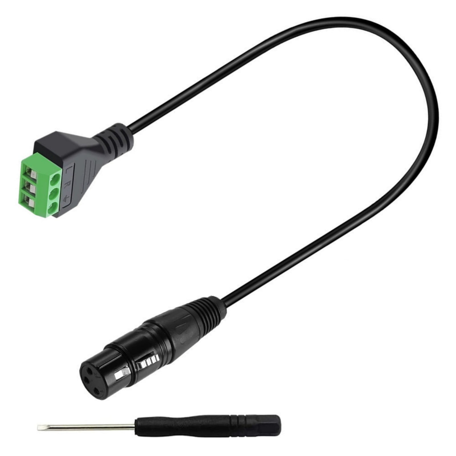 Solderless XLR 3-Cores Adapter Sound Cable Replacement with Screwdriver ...
