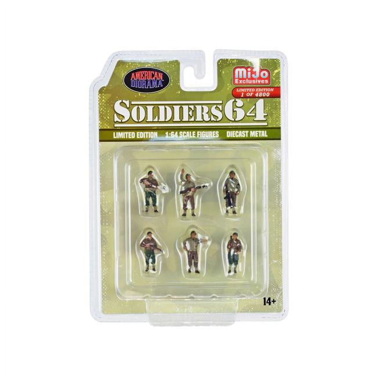 "Soldier 64" 6 piece Diecast Figurine Set for 1/64 Scale Models by ...