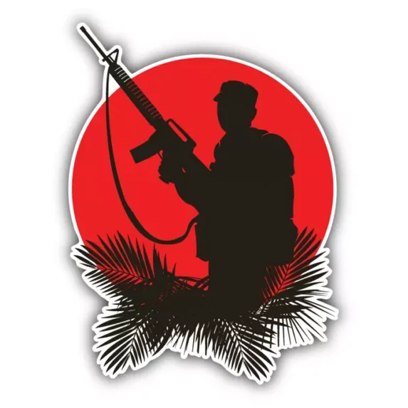 Soldier Silhouette Sticker Phone Decal Water Bottle Stickers Car Decals ...