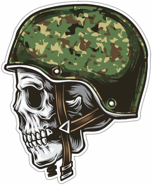 Soldier Skull Army Military Veteran Marine Car Sticker.Phone Decal ...