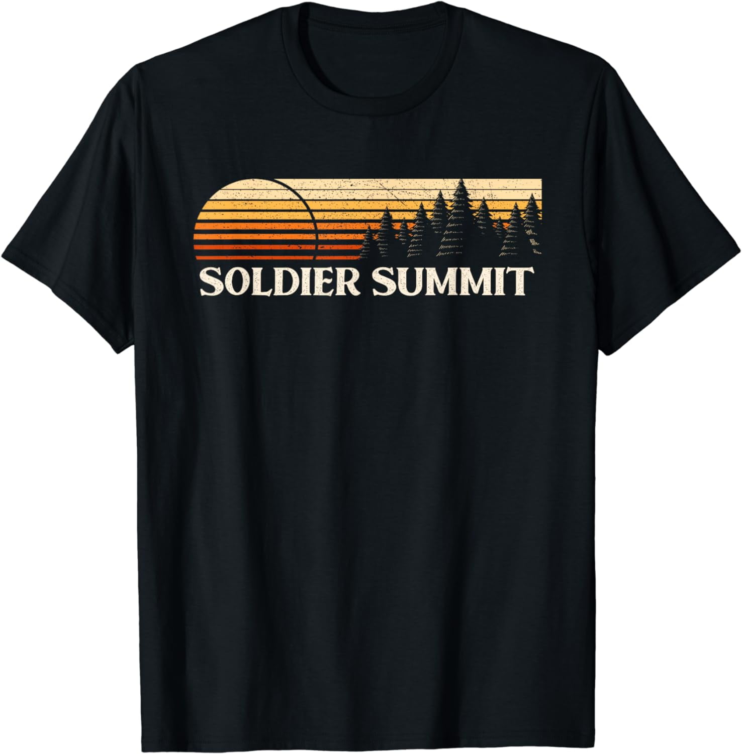Soldier Summit, UT Vintage Evergreen Sunset Eighties Retro T-Shirt ...