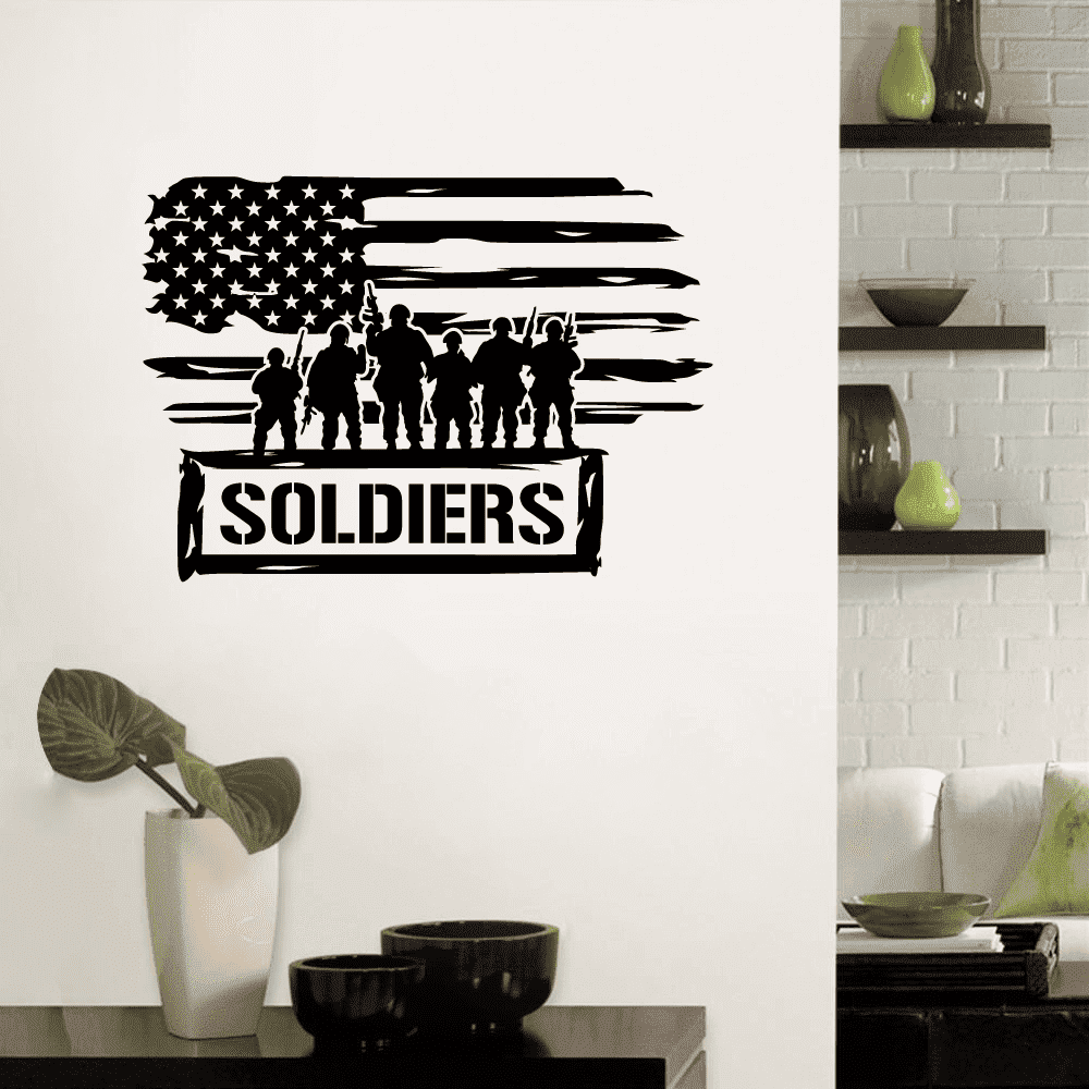 Soldiers - American Flag U.S. Army Military Soldiers Silhouette Soldier ...