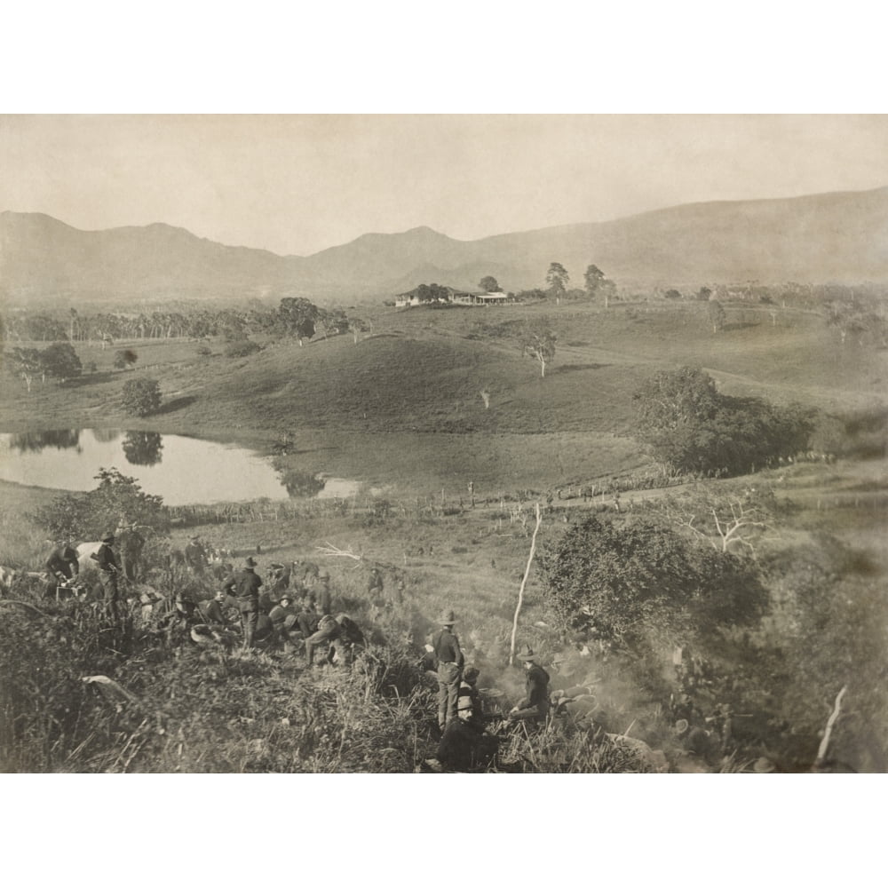 Soldiers Below The Field On Which The Battle Of San Juan Hill Was ...