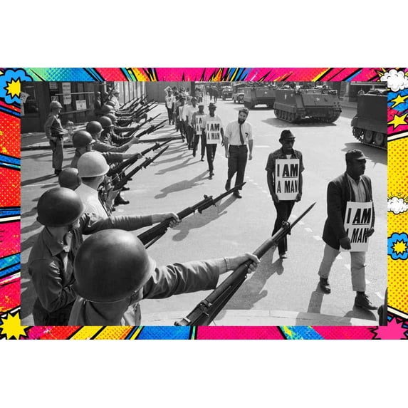 Soldiers I Am a Man Civil Rights March - Pop Art Edition | 20x30 Inch ...
