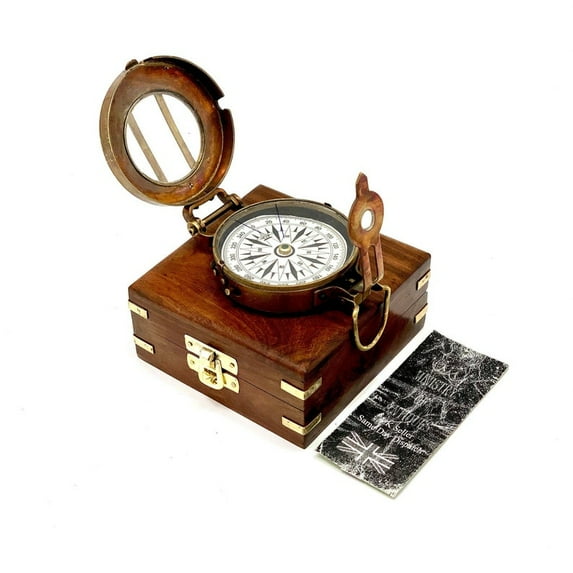 Soldiers Military Thumb Compass Vintage Brass WW2 1940 Navigation World ...