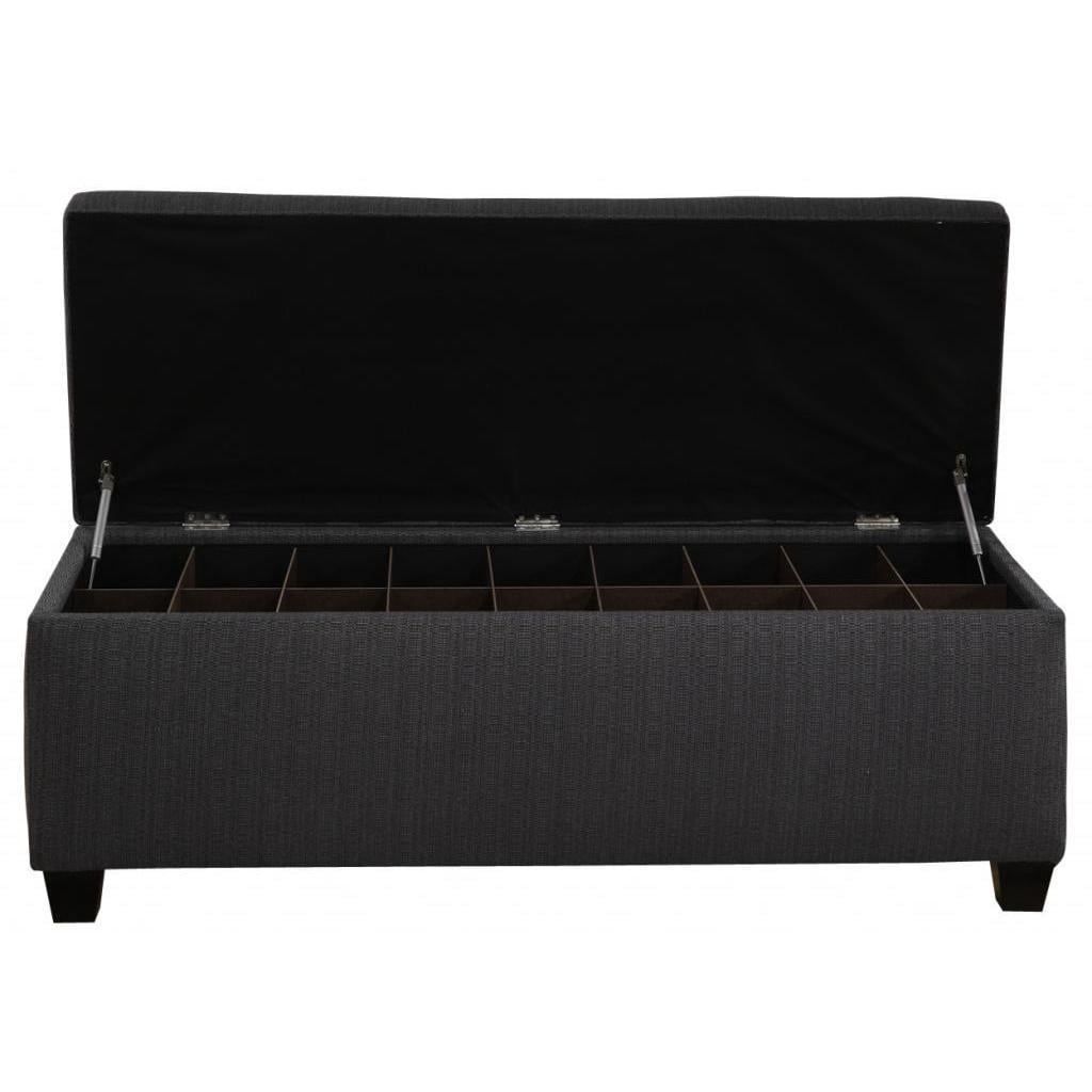 Sole Designs The Sole Secret Shoe Storage Bench - Candice Charcoal Grey ...