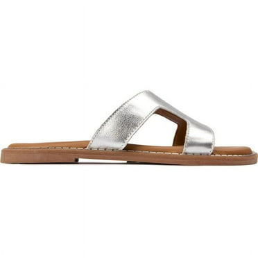 Gallery Seven Suede Bow Slide Sandals for Women - Walmart.com