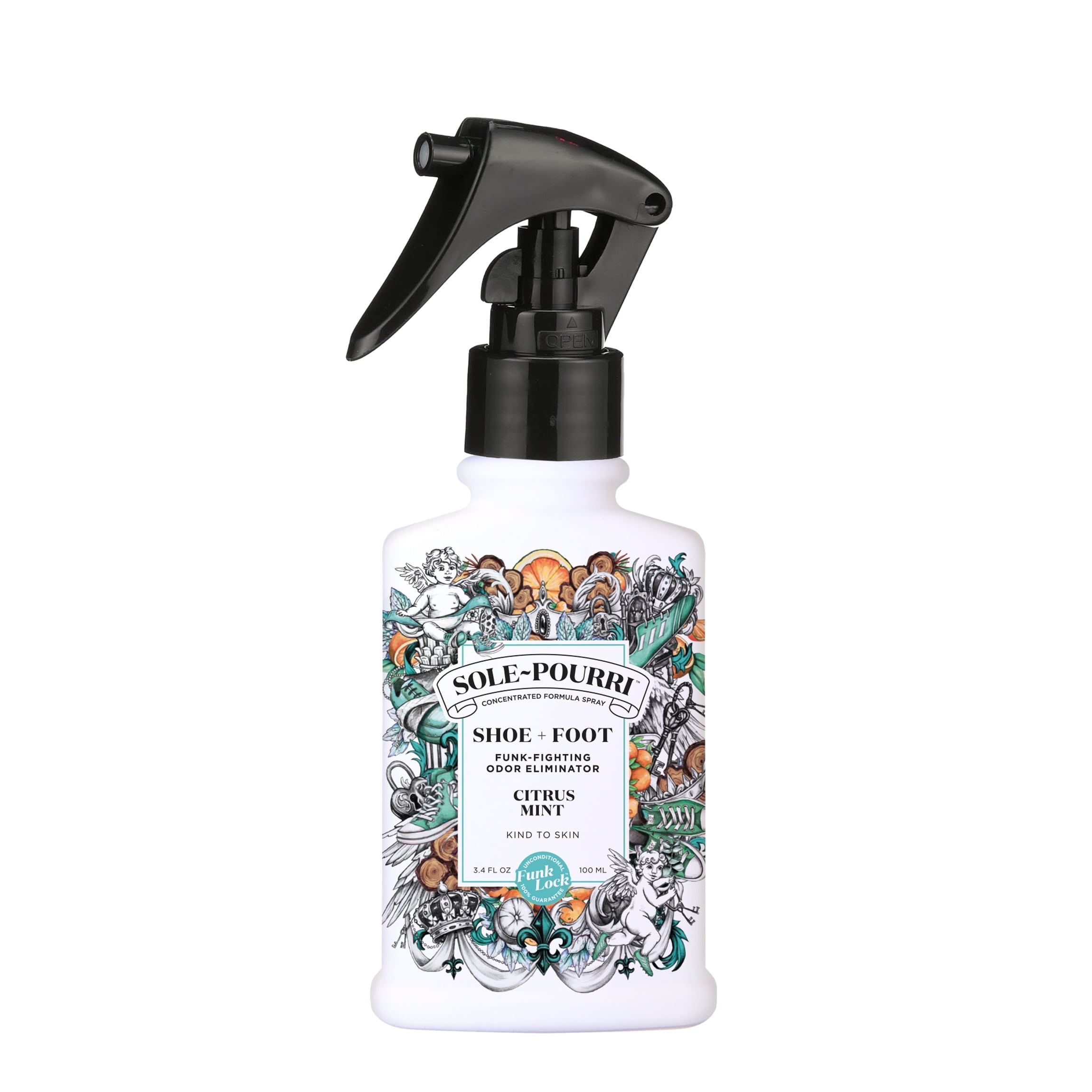 Sole-Pourri Citrus Mint Shoe + Foot Odor Eliminator Spray 3.4 oz ...