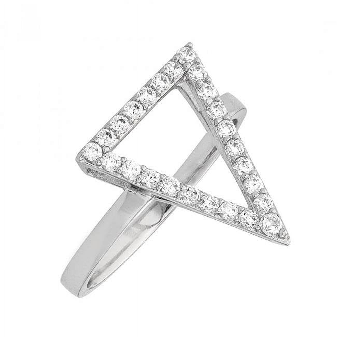 Sole du Soleil Lupine Collection Women's 18k WG Plated Triangle Fashion ...
