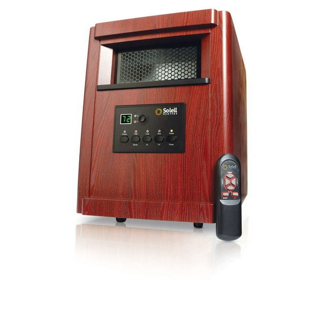 Soleil PH-91E-WD Cherrywood Infrared Quartz Heater - Walmart.com