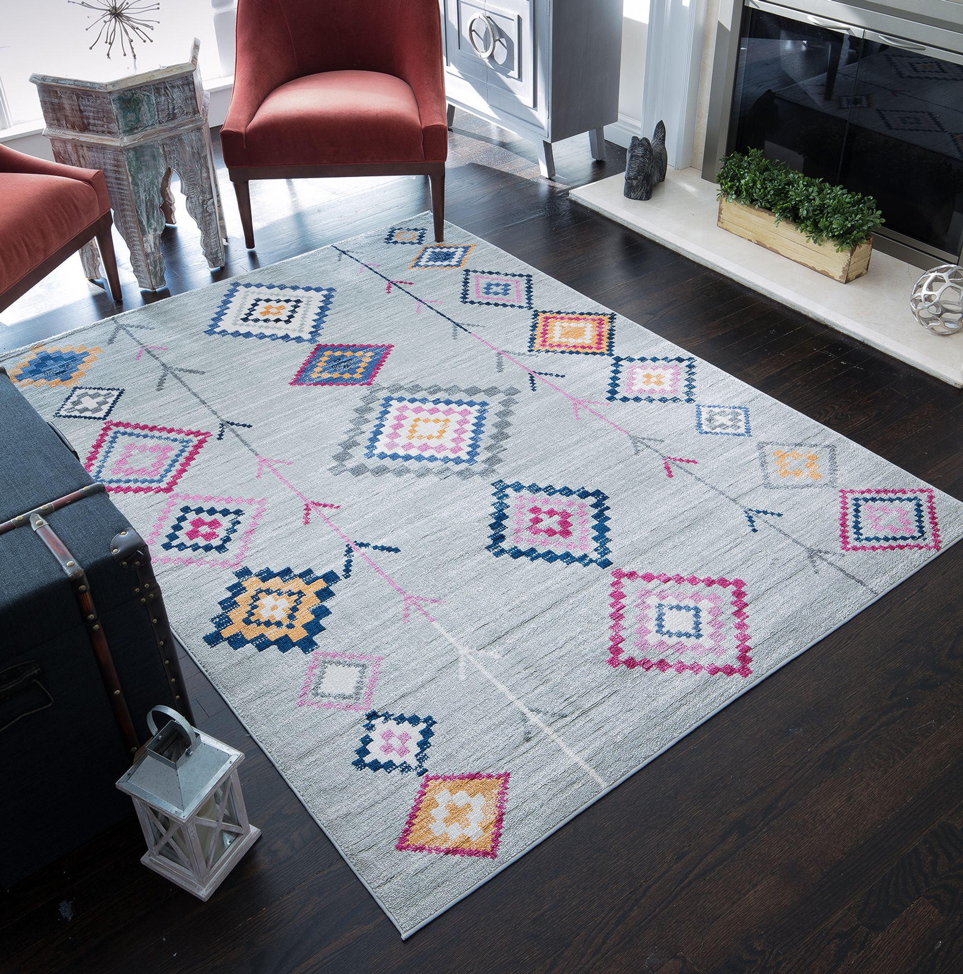 SAFAVIEH Suzani SZN374C Hand-hooked Grey / Multi Rug - Walmart.com